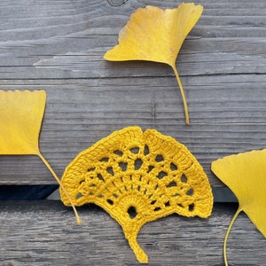 Ginkgo Leaf Crochet Pattern, Autumn Leaf, Fall Applique, Crochet ...