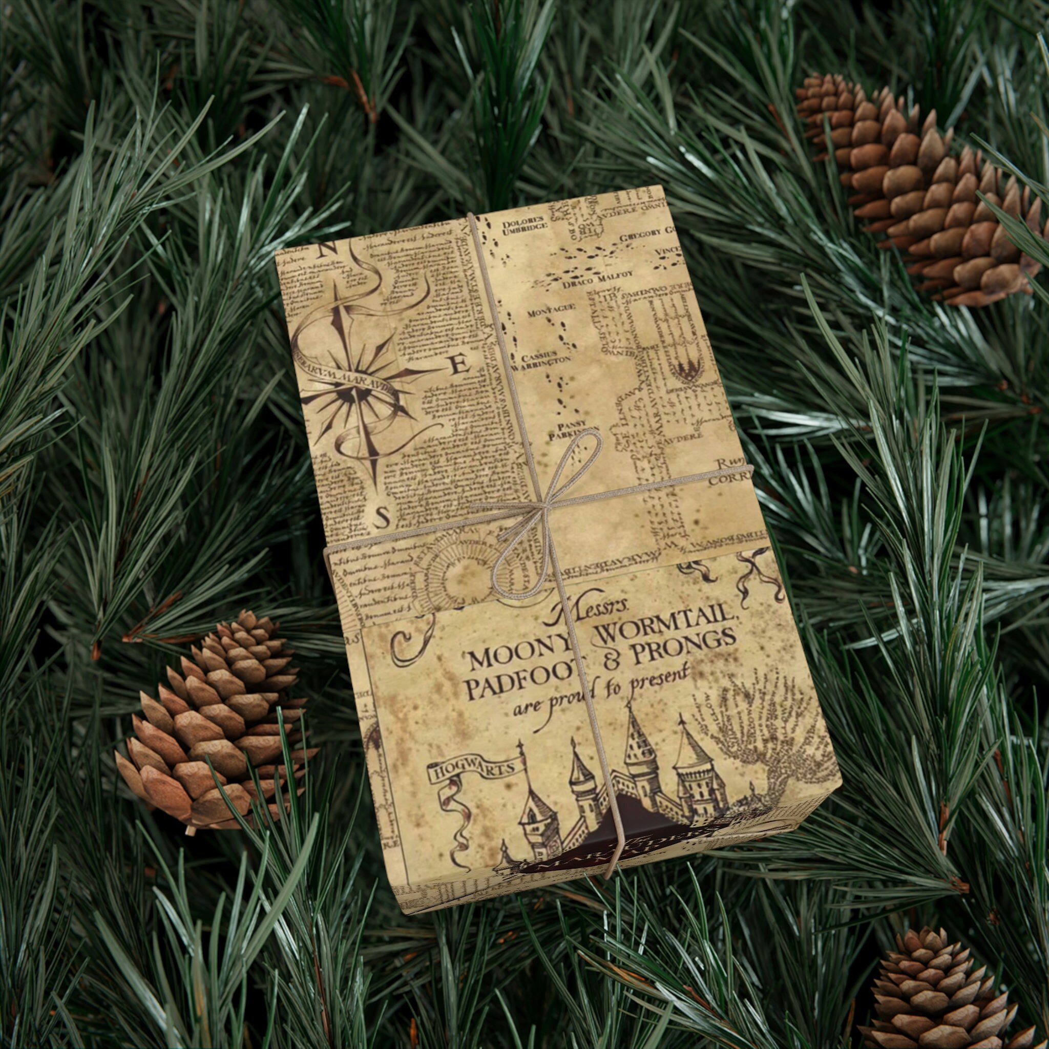 Marauder's Map Inspired Gift Wrap Paper - Etsy