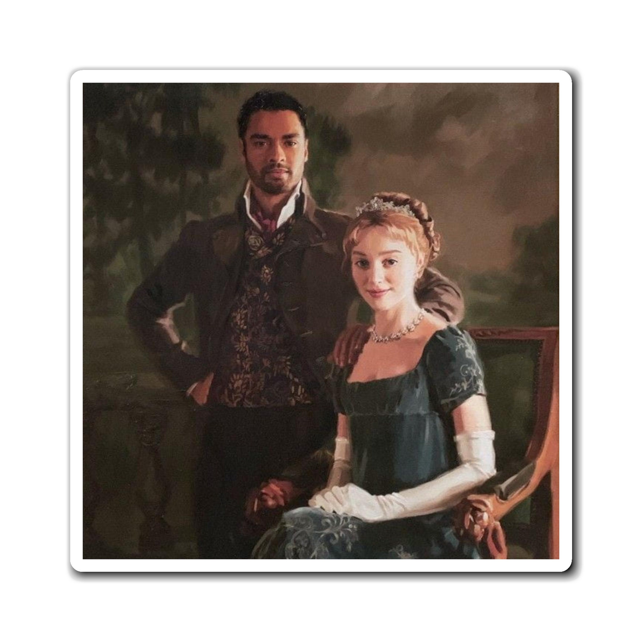 Daphne and Simon Oil Painting, Bridgerton Inspired, Magnet - Etsy