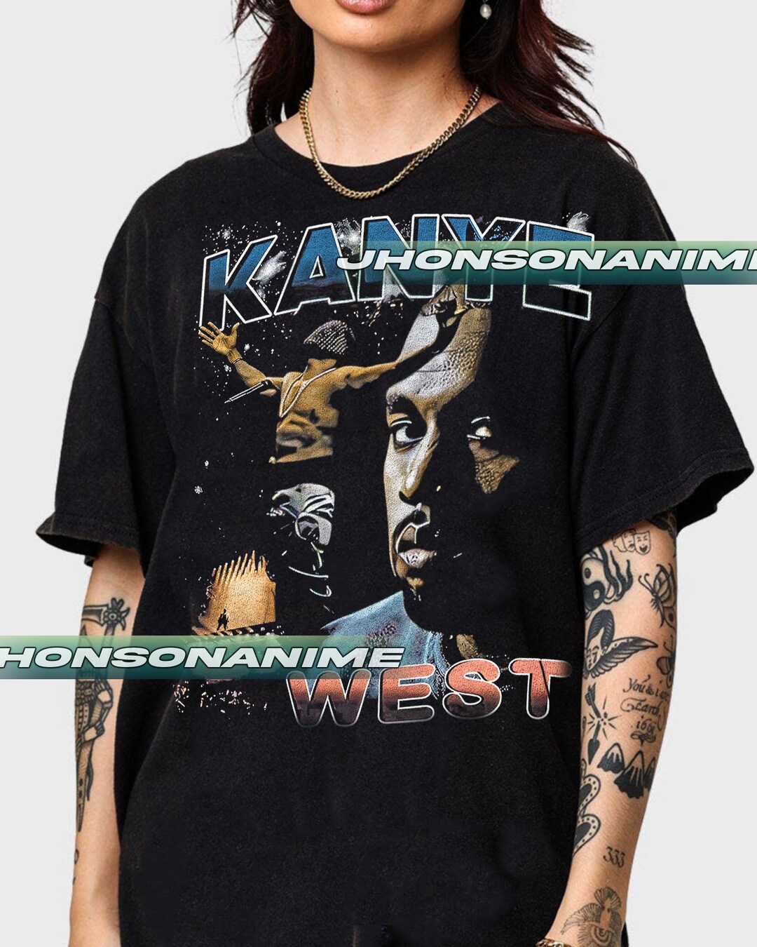 Vintage Inspired Graphic Rap T-shirt, 90s Hip Hop Style Shirt, Kanye ...