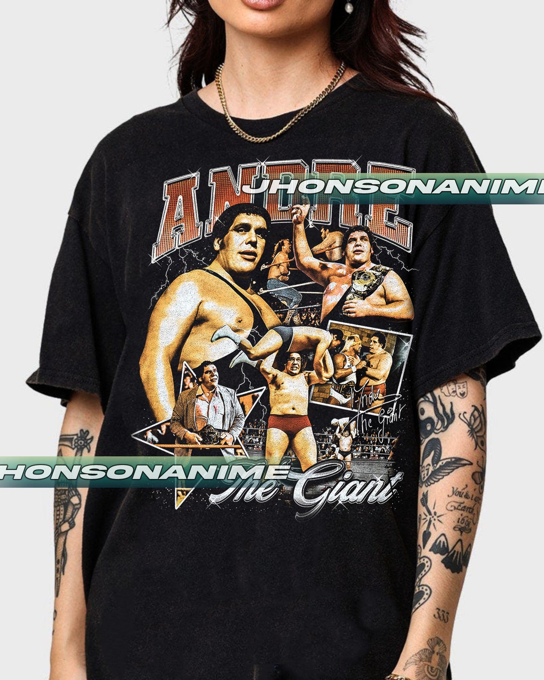 Andre the Giant Shirt, Wrestler Shirt, Classic 90s Graphic Tee, Unisex ...