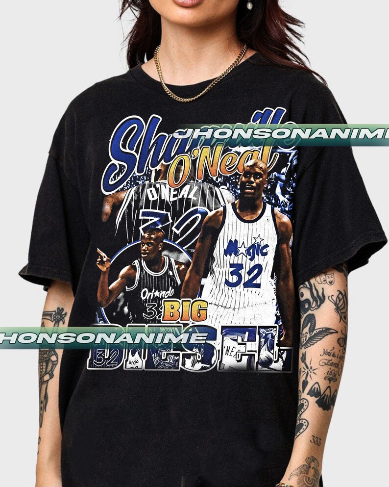 Vintage Wash Shaquille O'neal T-shirt Shaquille - Etsy