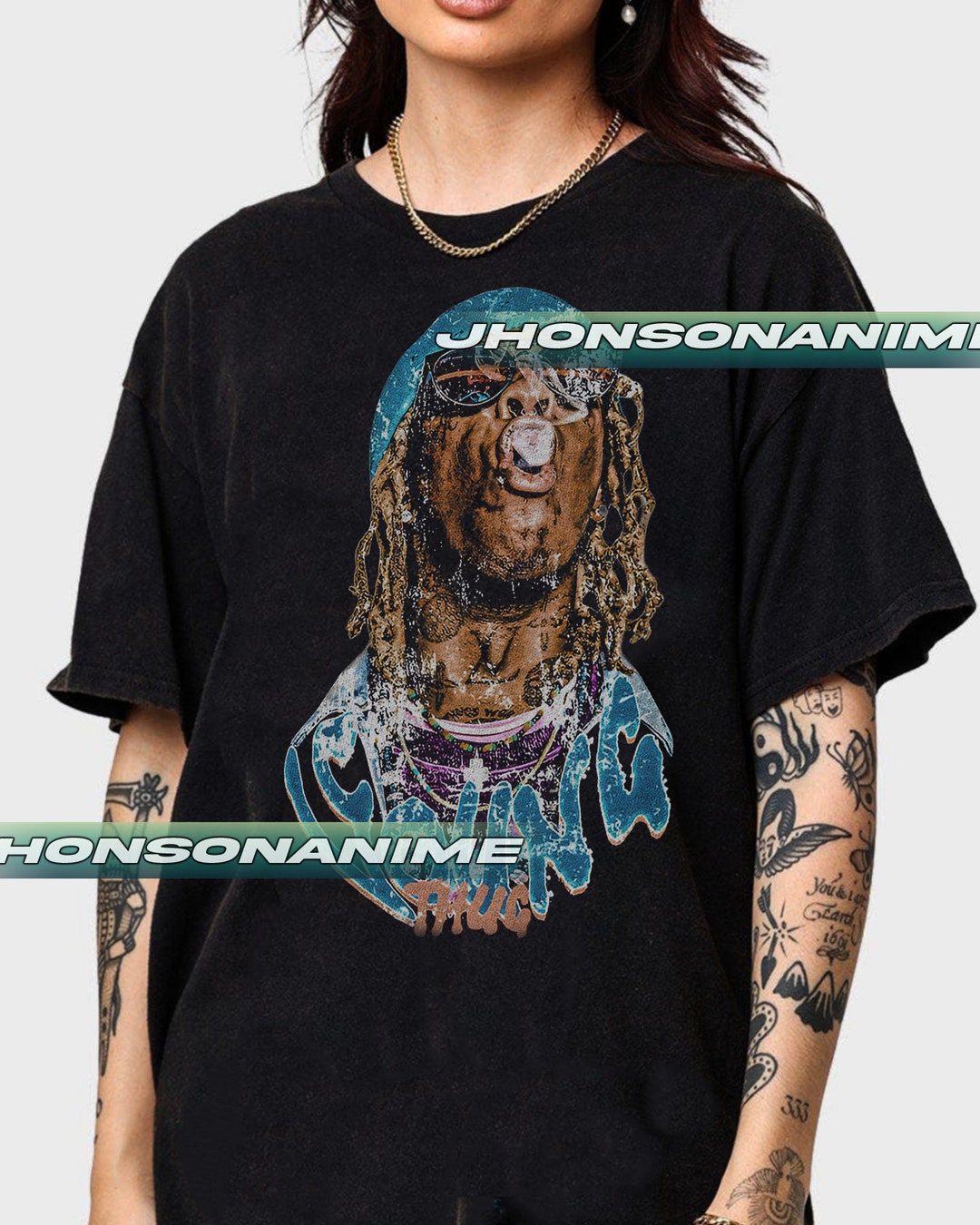 YOUNG THUG T-SHIRT, Rap Tee Concert Merch Jeffrey Williams Free Thugger ...