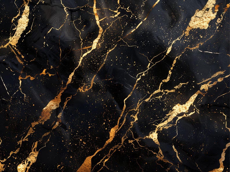 10 Luxury Black and Gold Marble Background Textures, 8000 X 6000 Pixel ...