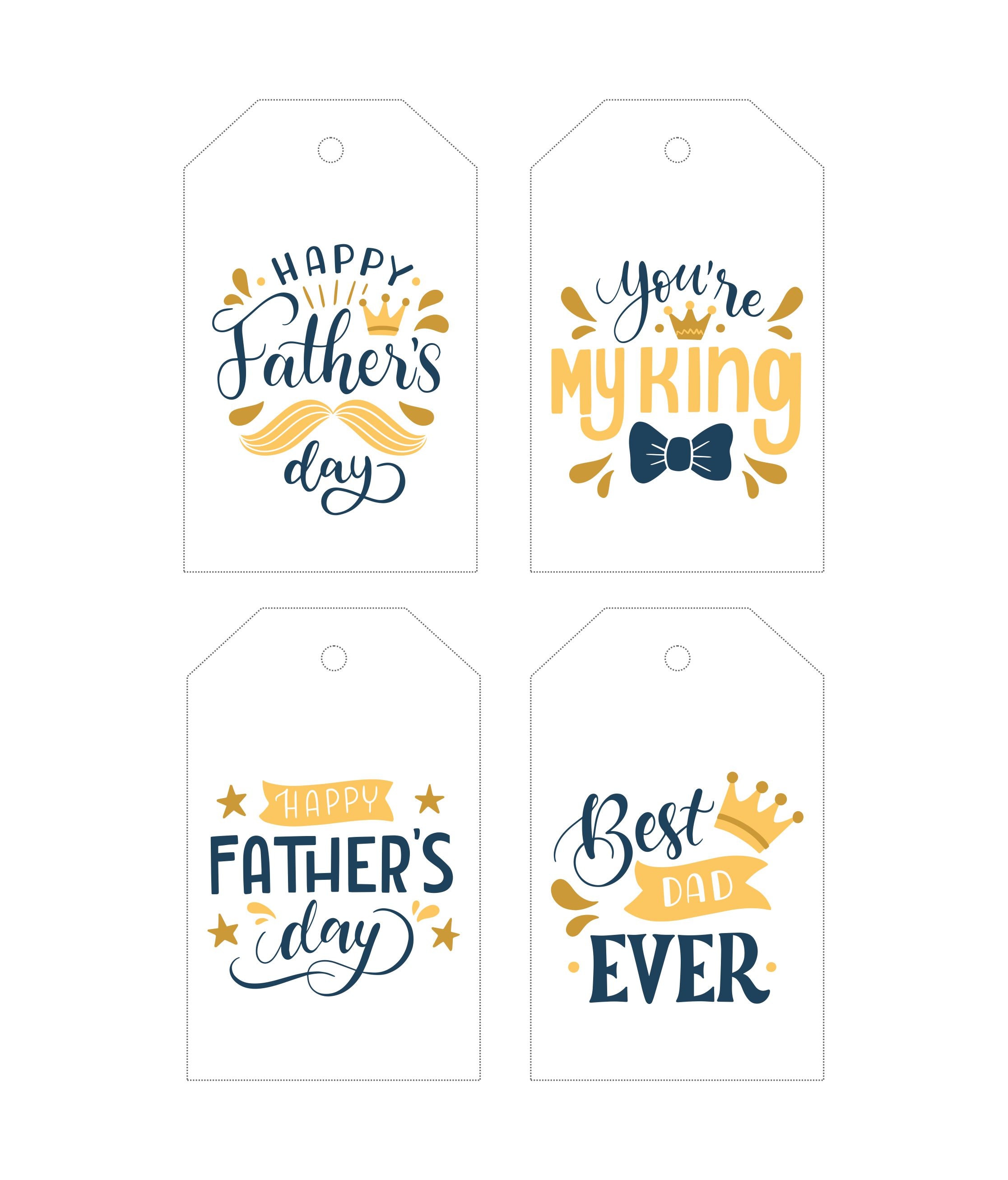 PRINTABLE Father's Day Gift Tags 12 Styles Daddy, Dadtags Download Dad ...