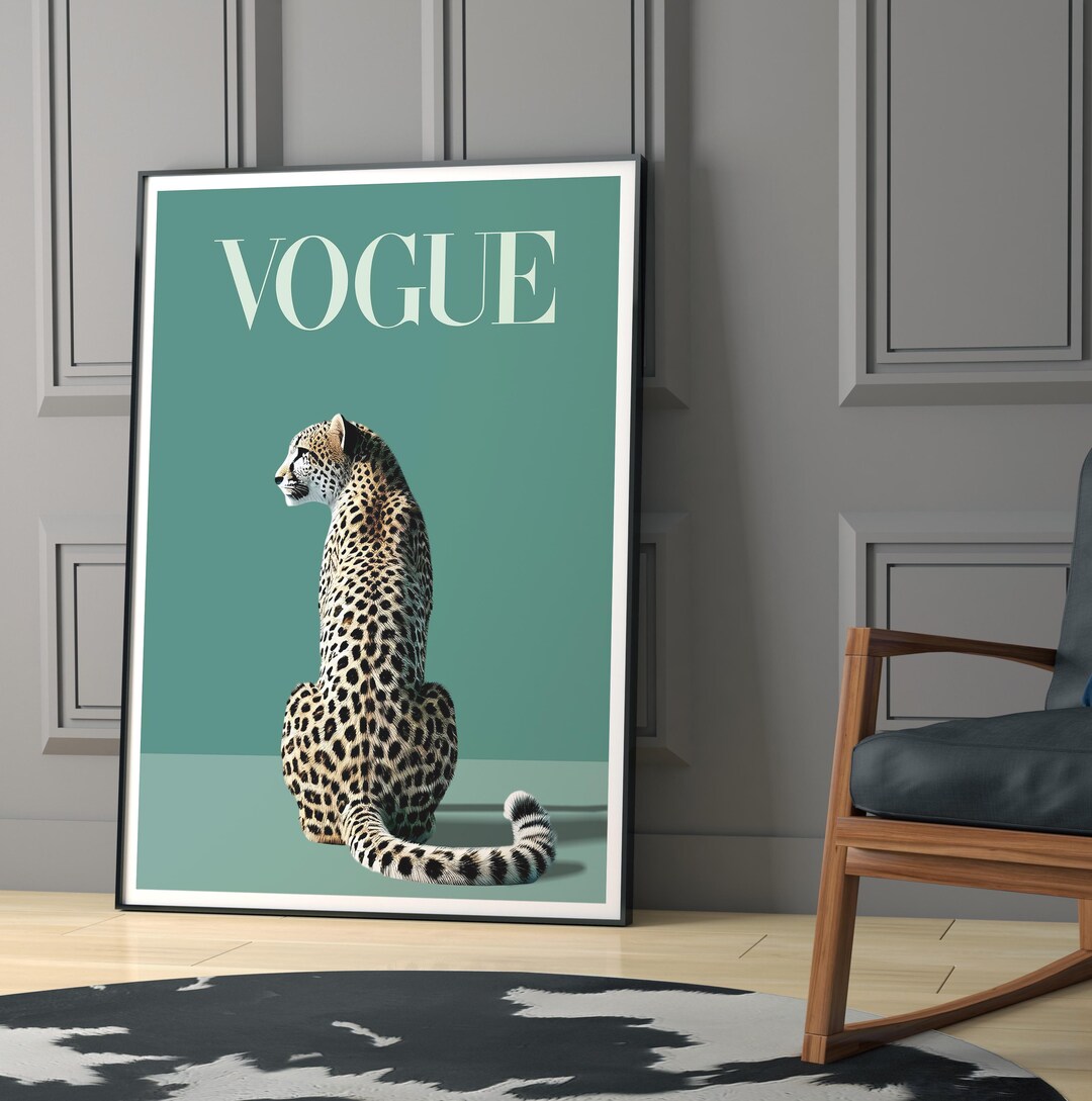 Vogue Art – Cheetah Print Wall Poster – Chic Jungle Decor – Fashion ...