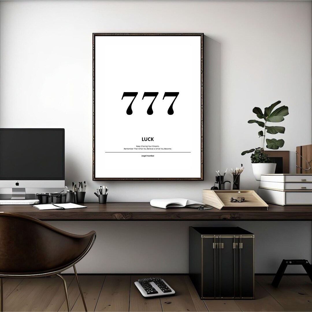 Angel Number 777, Spiritual Art, Lucky Number, Vectorel Big Size - Etsy