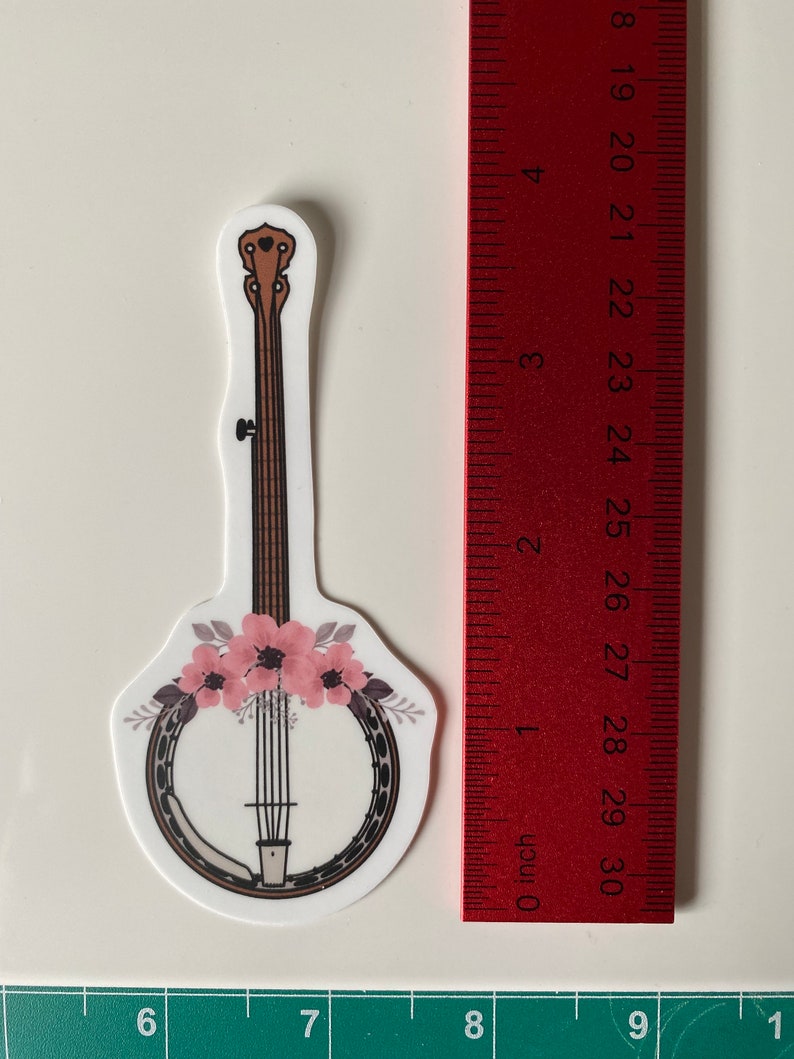 Banjo Flowers Sticker Vinyl Sticker for Laptops Phone Car - Etsy