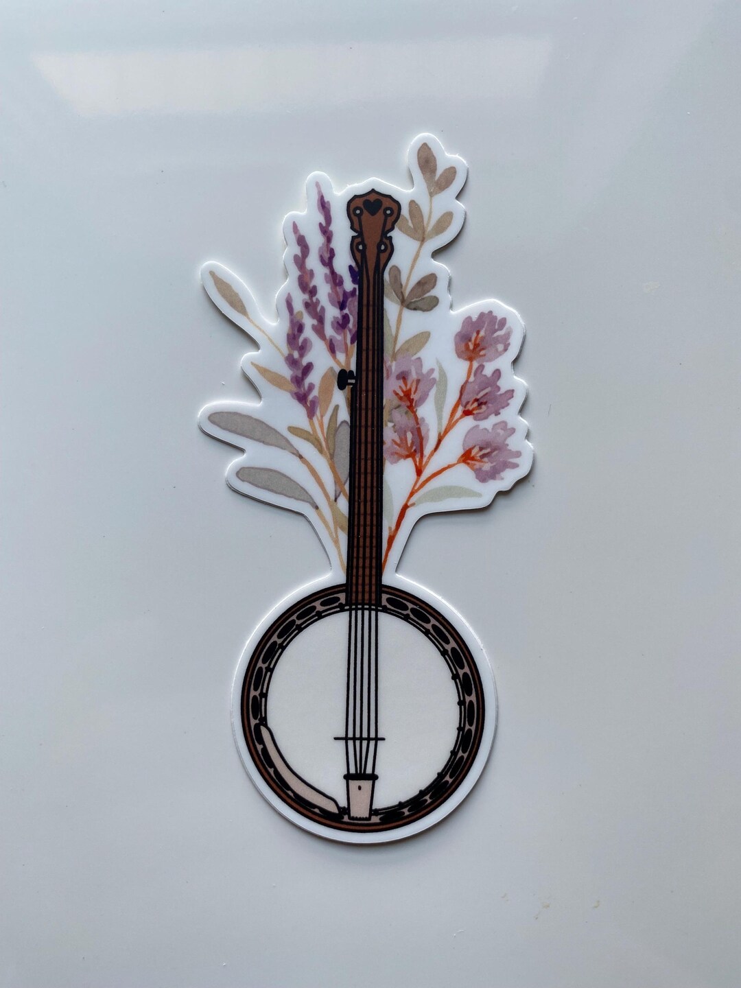 Banjo Flower Bouquet Sticker, Vinyl Sticker for Laptops, Phone, Car ...