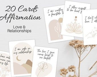 Boho Printable Affirmation Cards, Wealth & Abundance, Positive ...