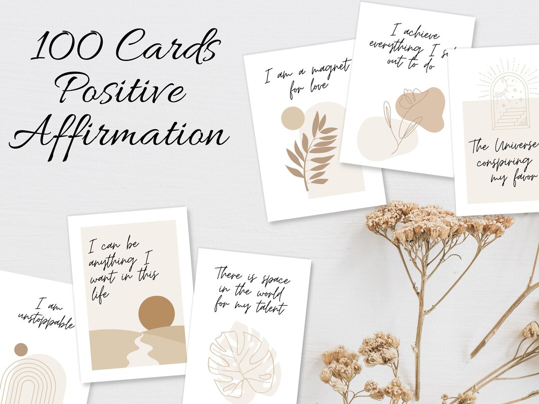 Boho Affirmation Cards, Printable Affirmations, Positive Daily ...