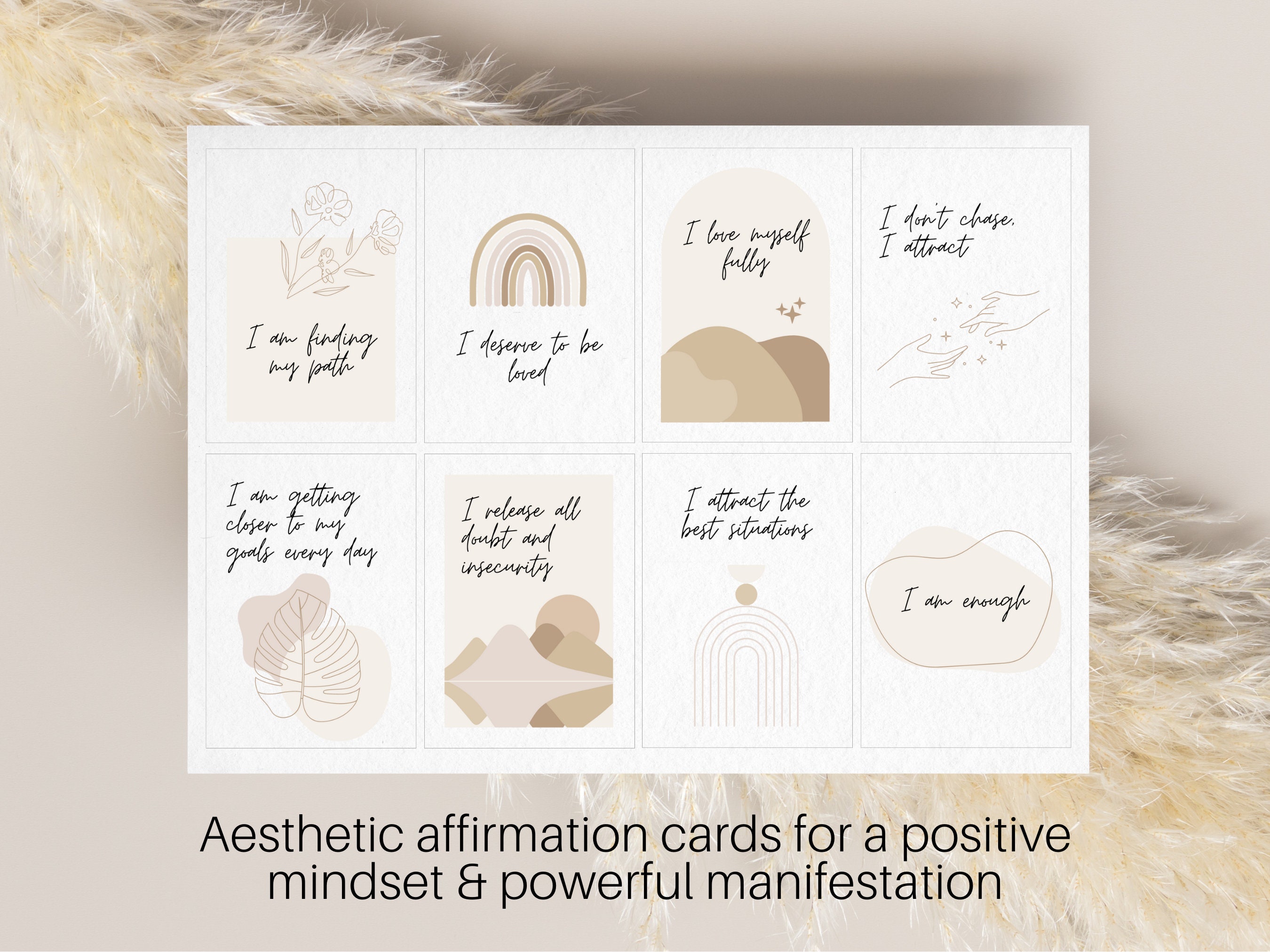 Boho Affirmation Cards, Printable Affirmations, Positive Daily ...