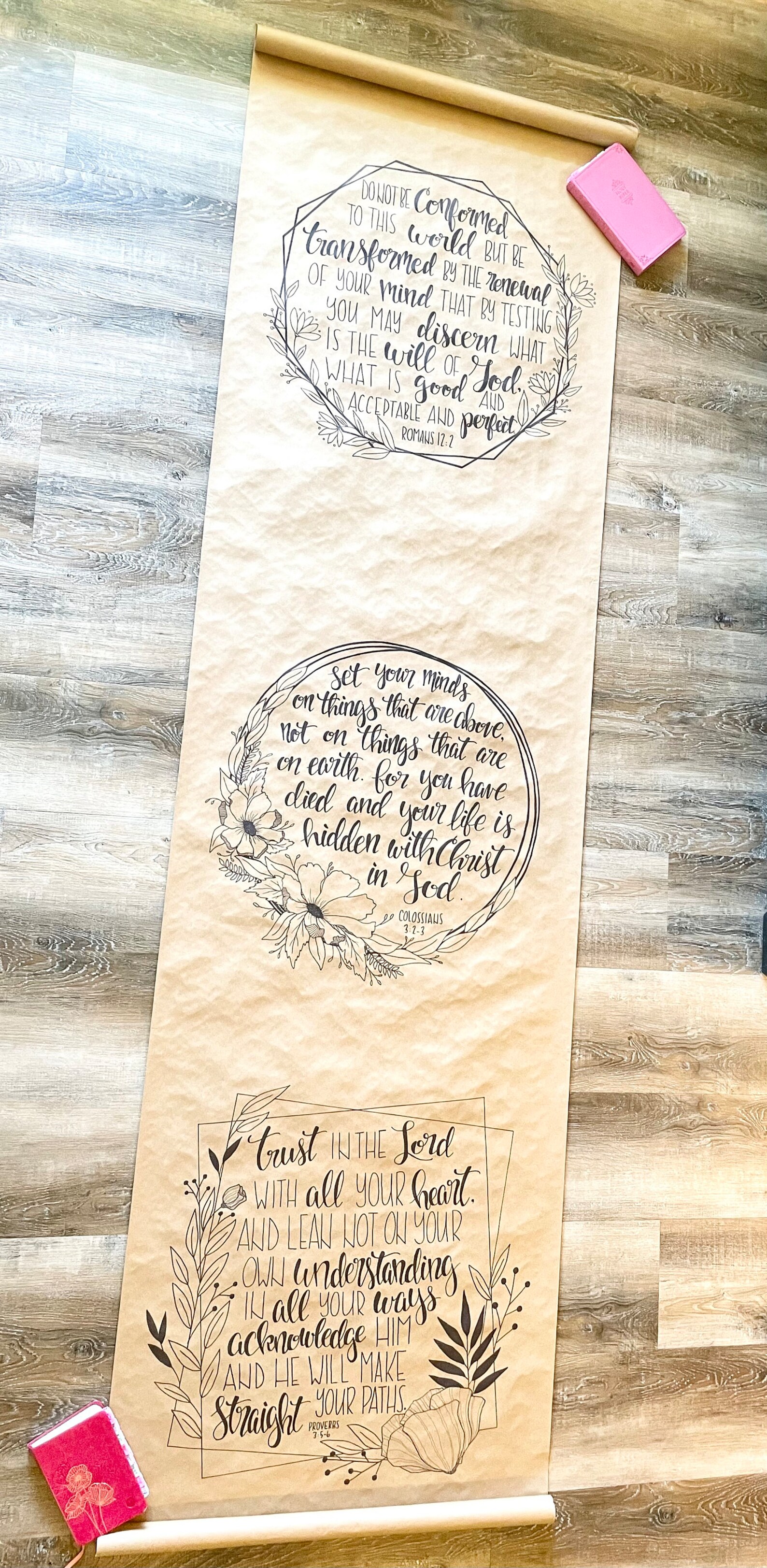 Scripture Instructions 3-in-1 Kraft Paper Banner Scroll Sign - (3) 36 ...