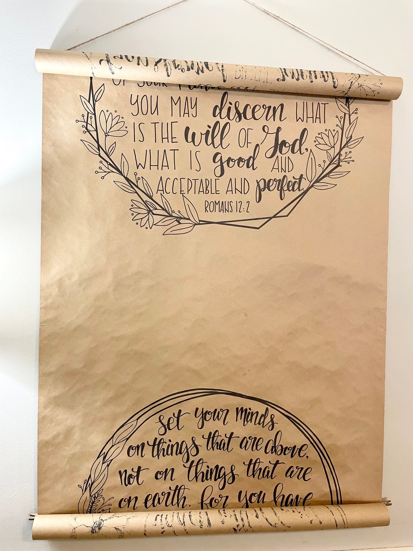 Scripture Instructions 3-in-1 Kraft Paper Banner Scroll Sign - (3) 36 ...