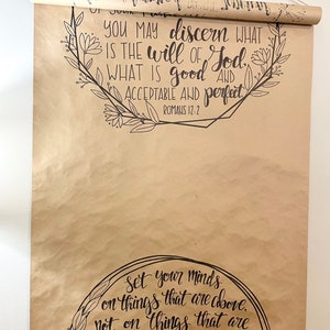 Scripture Instructions 3-in-1 Kraft Paper Banner Scroll Sign - (3) 36 ...