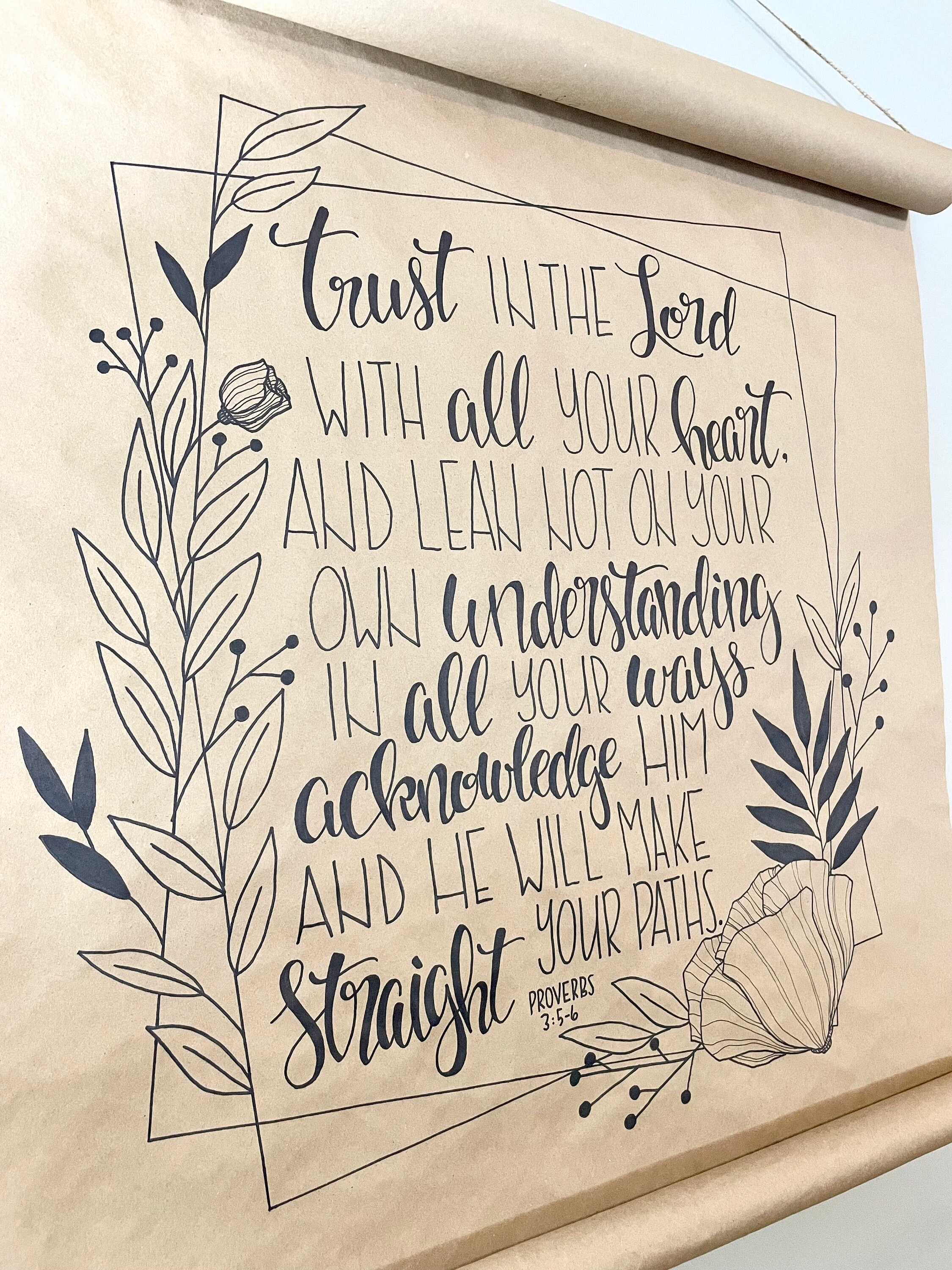 Scripture Instructions 3-in-1 Kraft Paper Banner Scroll Sign - (3) 36 ...