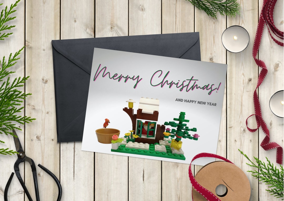 Printable Merry Christmas Card, Digital Christmas Card, Instant ...