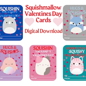 Squishmallow Valentines Day Cards - Etsy