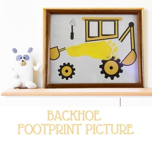 Construction Footprint Craft, Boy Craft, Backhoe Craft, Digger ...
