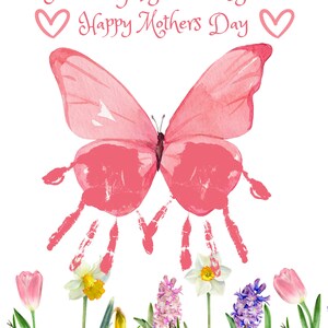Mothers Day Craft, Mothers Day Handprint Craft, Preschool Mothers Day ...