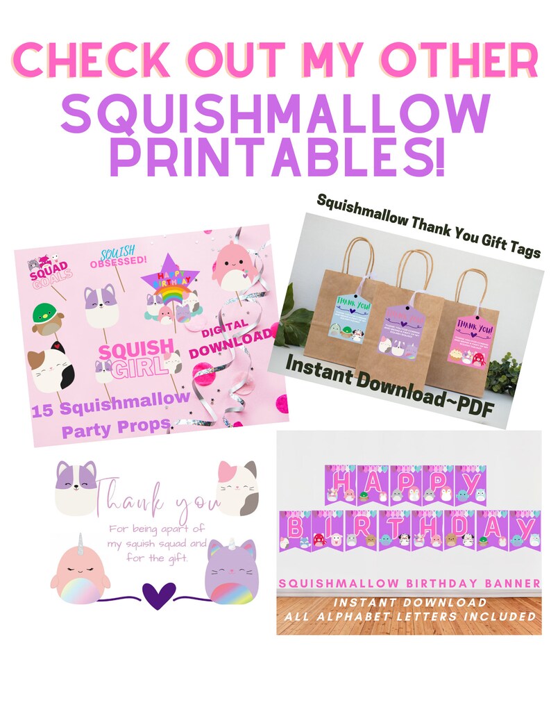 Squishmallow Party Game - Etsy