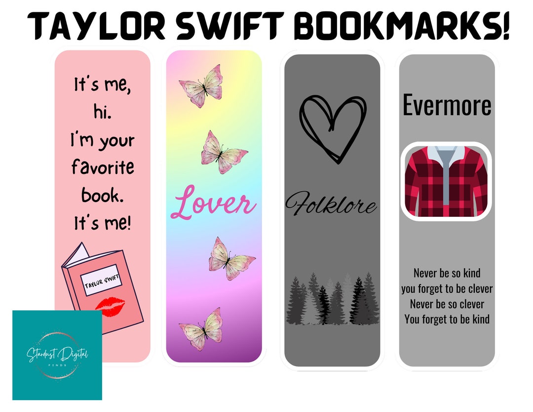 Taylor Swift Bookmarks, Eras Tour Bookmarks, Taylor Swift, TS, Swiftie ...