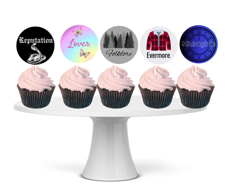 Taylor Swift Eras Cupcake Toppers, Taylor Swift Party Cupcake Toppers ...