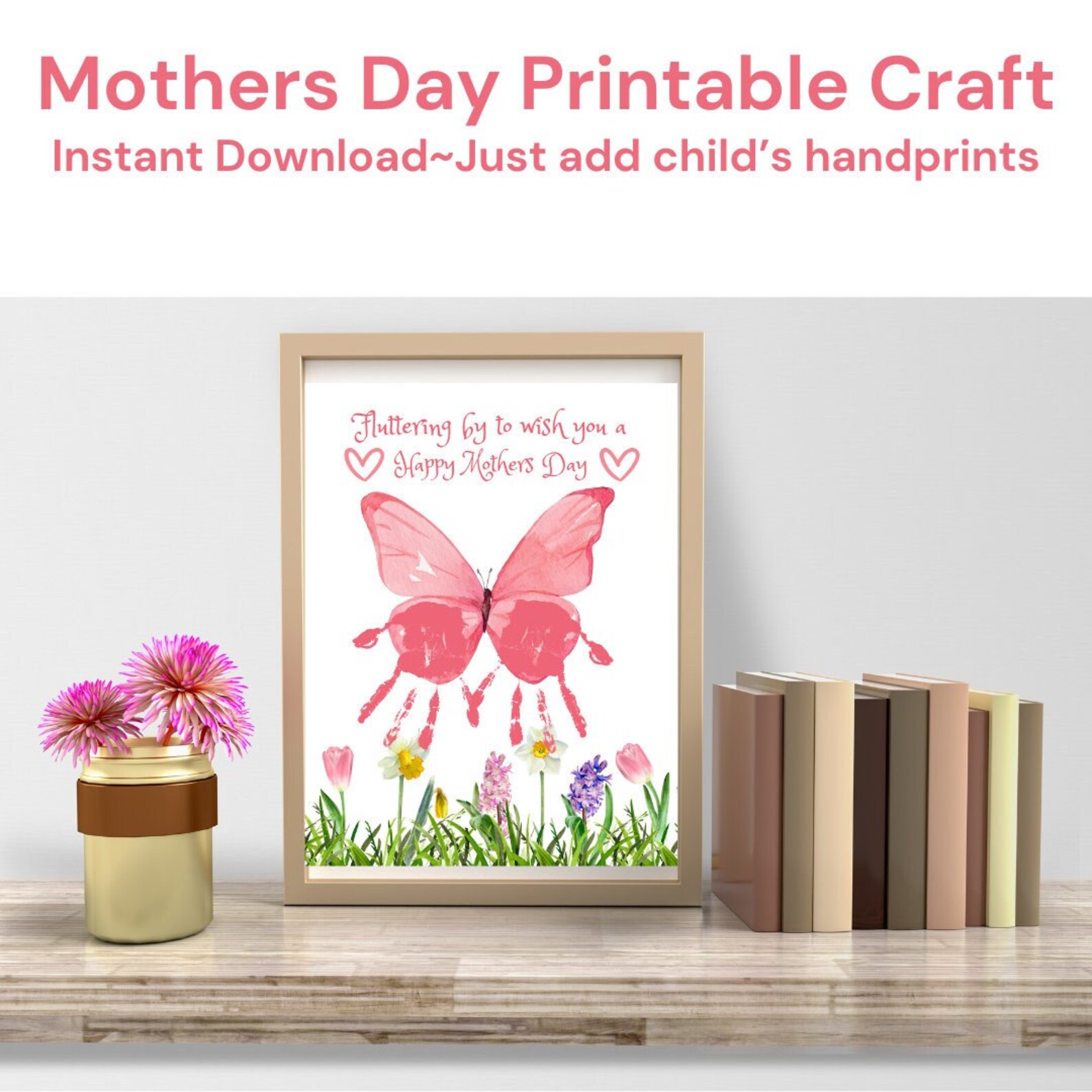Mothers Day Craft, Mothers Day Handprint Craft, Preschool Mothers Day ...