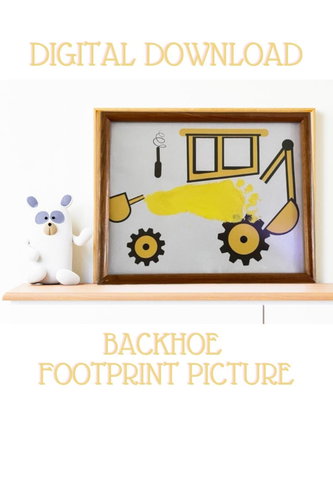Construction Footprint Craft, Boy Craft, Backhoe Craft, Digger ...
