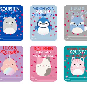 Squishmallow Valentines Day Cards - Etsy