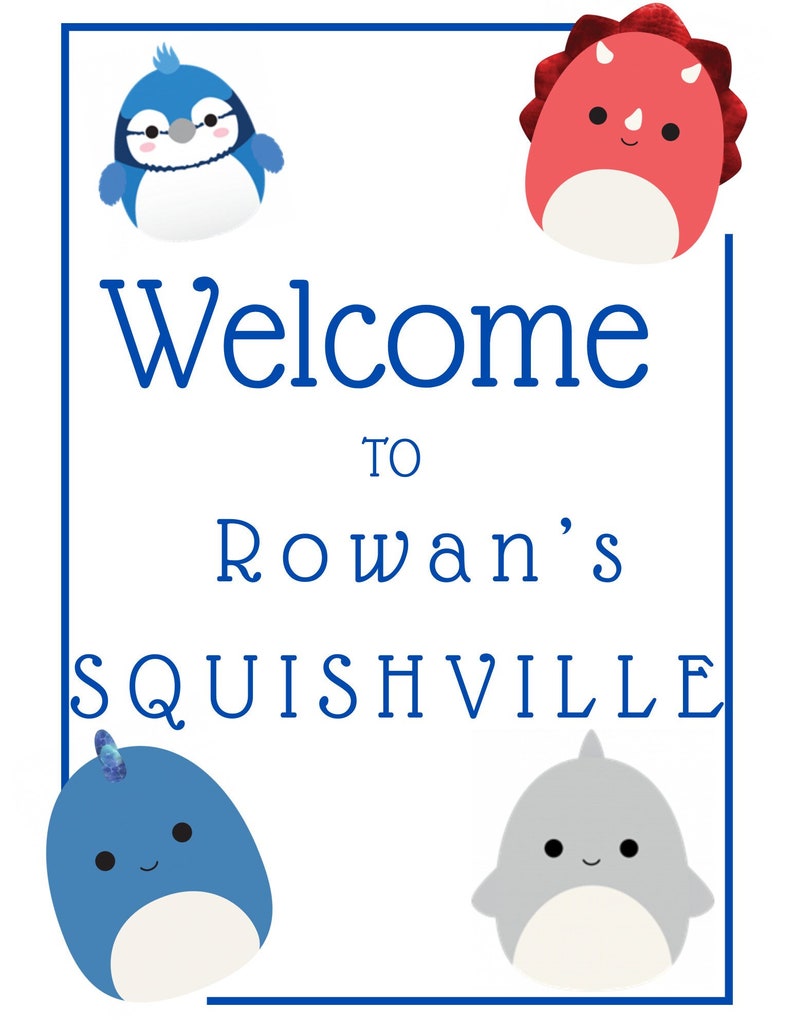 Squishmallow Birthday Party Sign, Squishmallow Birthday, Squishmallow ...