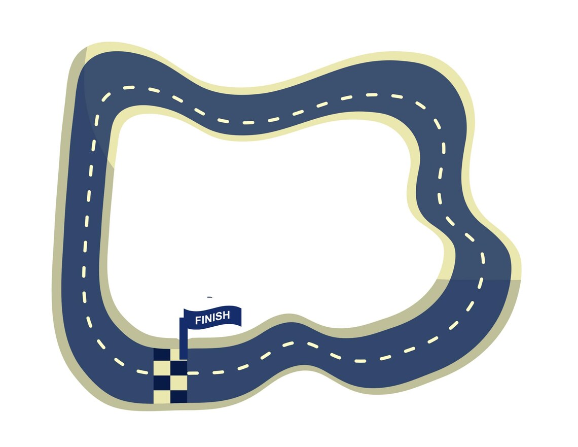 Pin the Race Car on the Race Track Game, Pin the Tail Game, Birthday ...