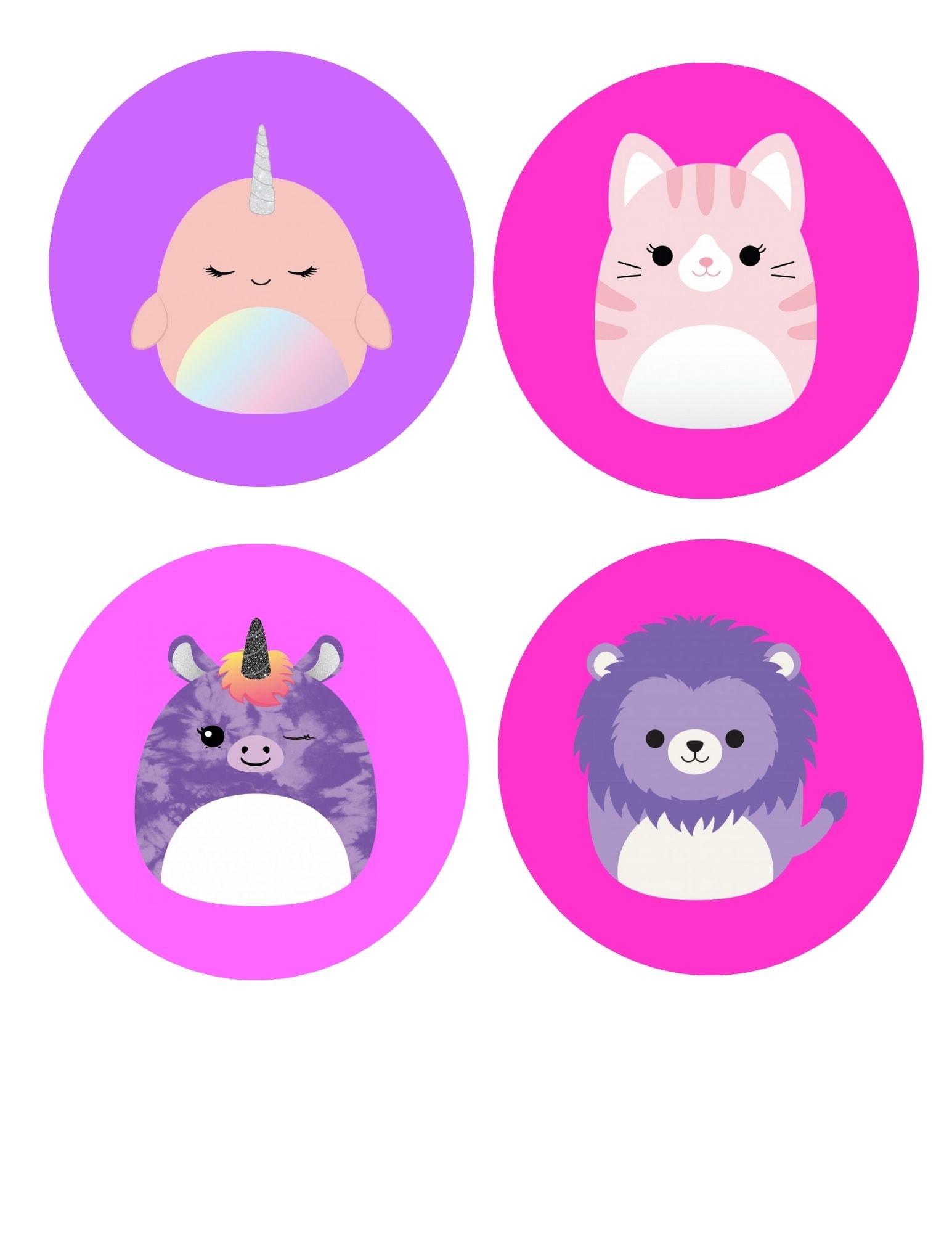 Squishmallow Cupcake Toppers, Squishmallow Birthday - Etsy