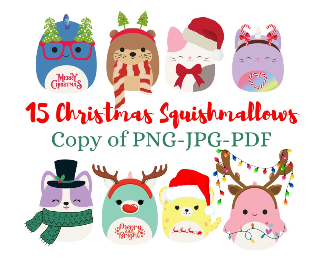 Christmas Squishmallows, 15 Original Squishmallows, Squishmas ...