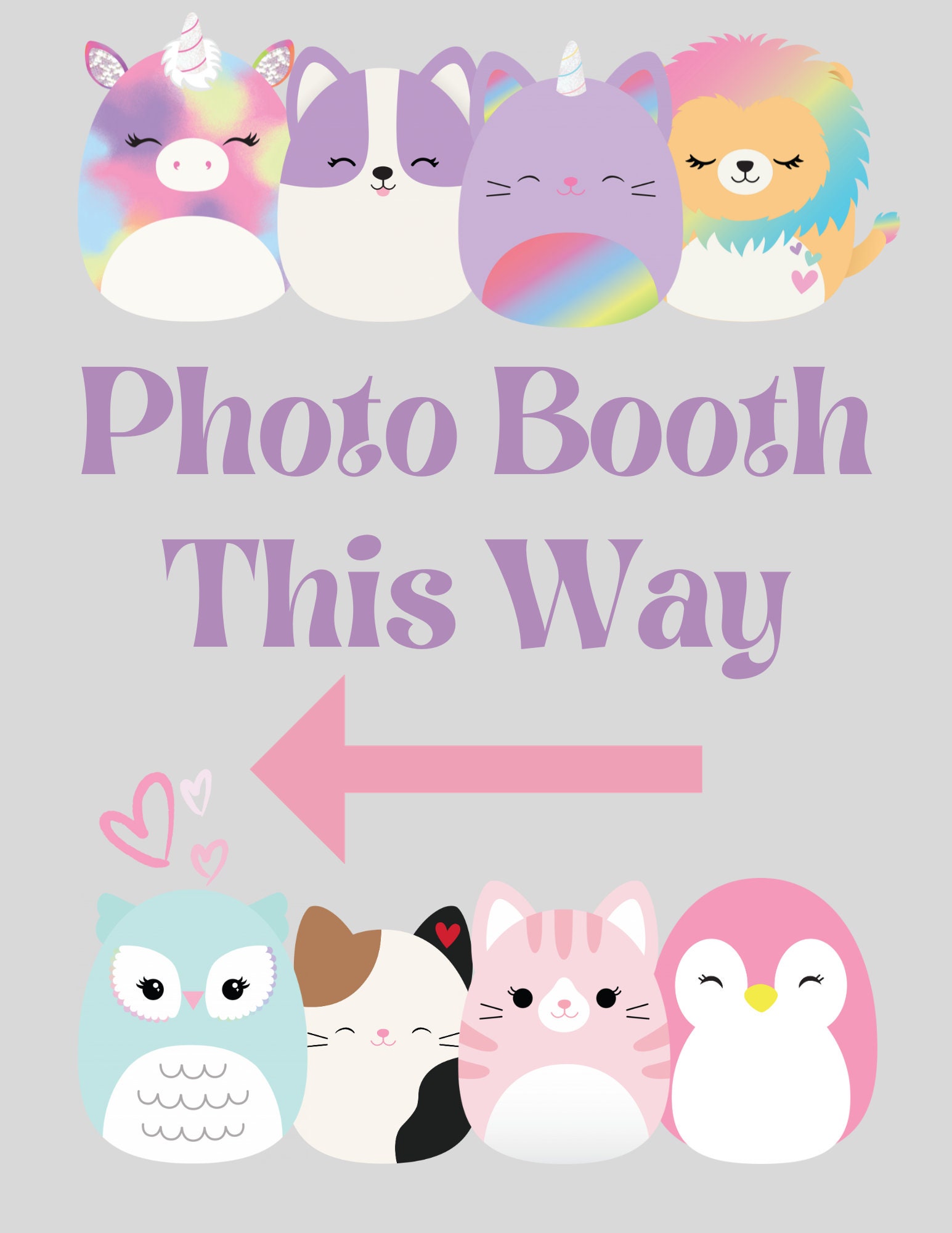 Squishmallow Selfie Props and Sign Bundle! Squishmallow Party ...