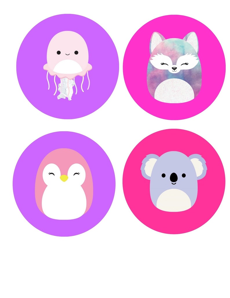 Squishmallow Cupcake Toppers, Squishmallow Birthday - Etsy