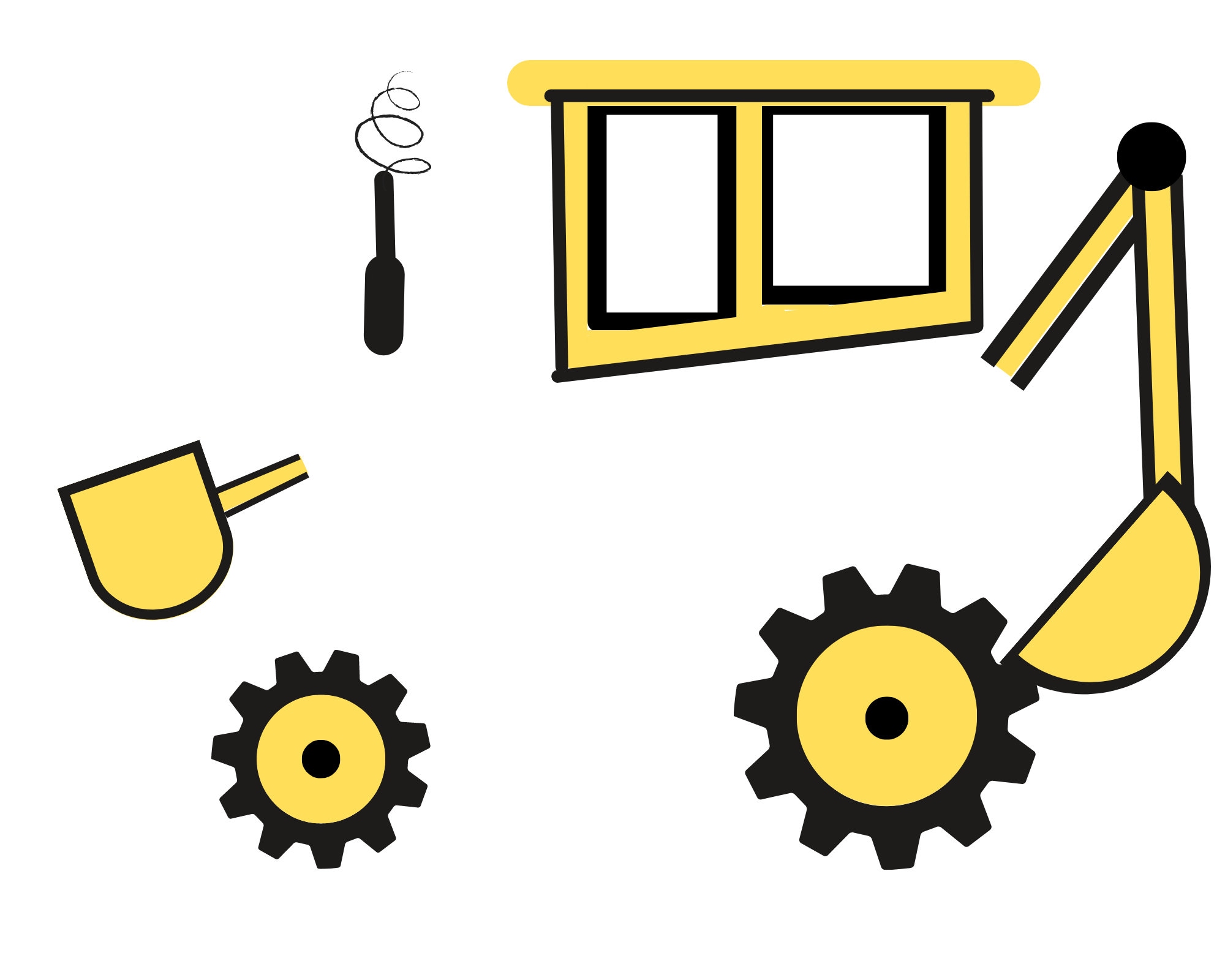 Construction Footprint Craft, Boy Craft, Backhoe Craft, Digger ...