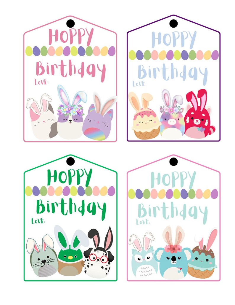 Squishmallow Printable Gift Tag, Squishmallow Gift Tag, Squishmallow ...