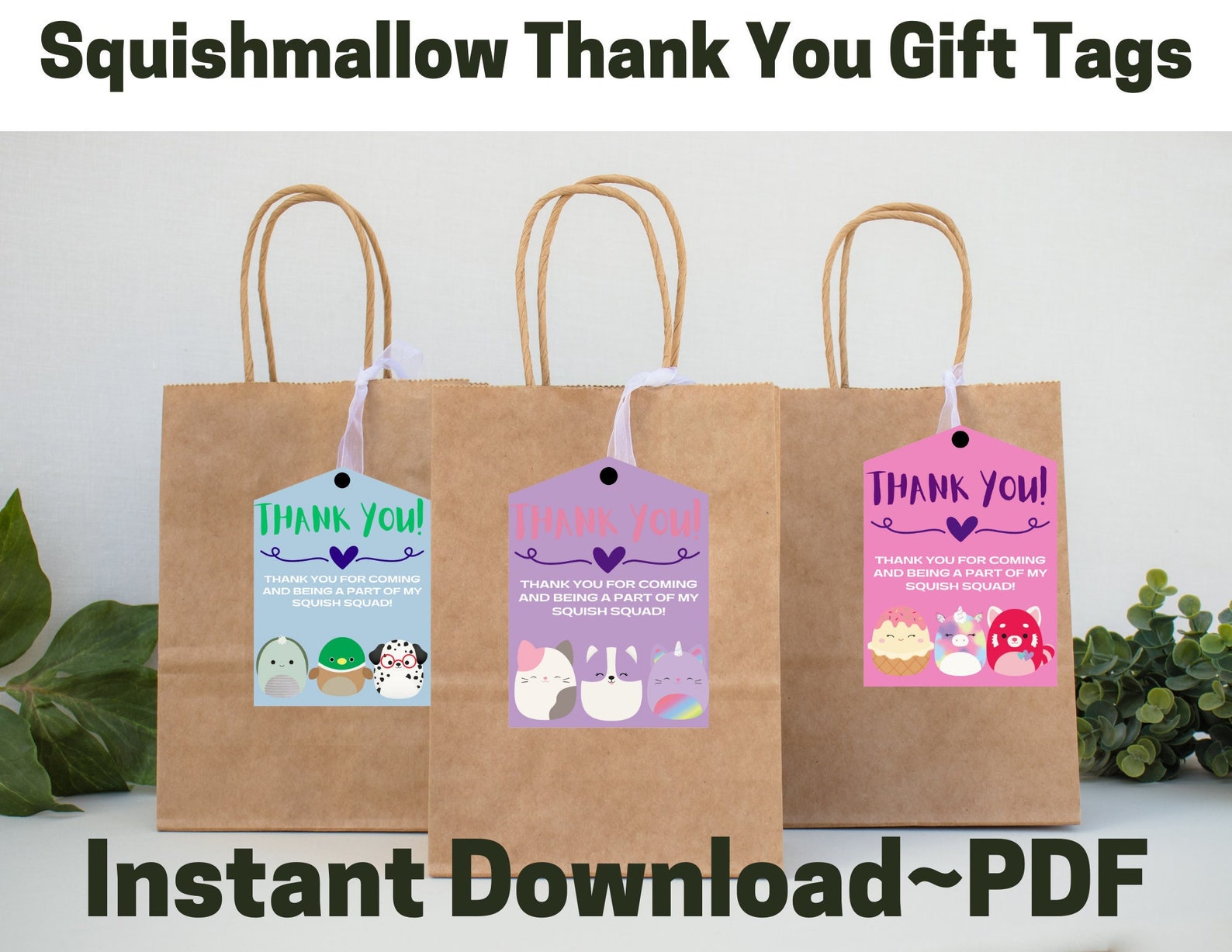 Squishmallow Printable Gift Tag, Squishmallow Gift Tag, Squishmallow ...