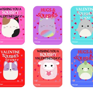 Squishmallow Valentines Day Cards - Etsy