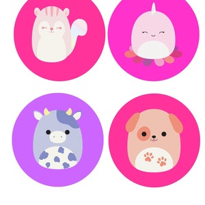Squishmallow Cupcake Toppers, Squishmallow Birthday - Etsy