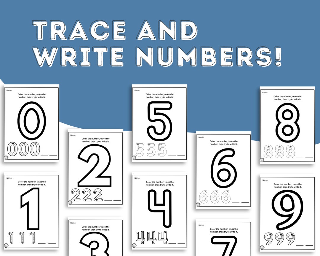 Trace and Write 0-9 Worksheets | Kindergarten Writing Worksheets ...