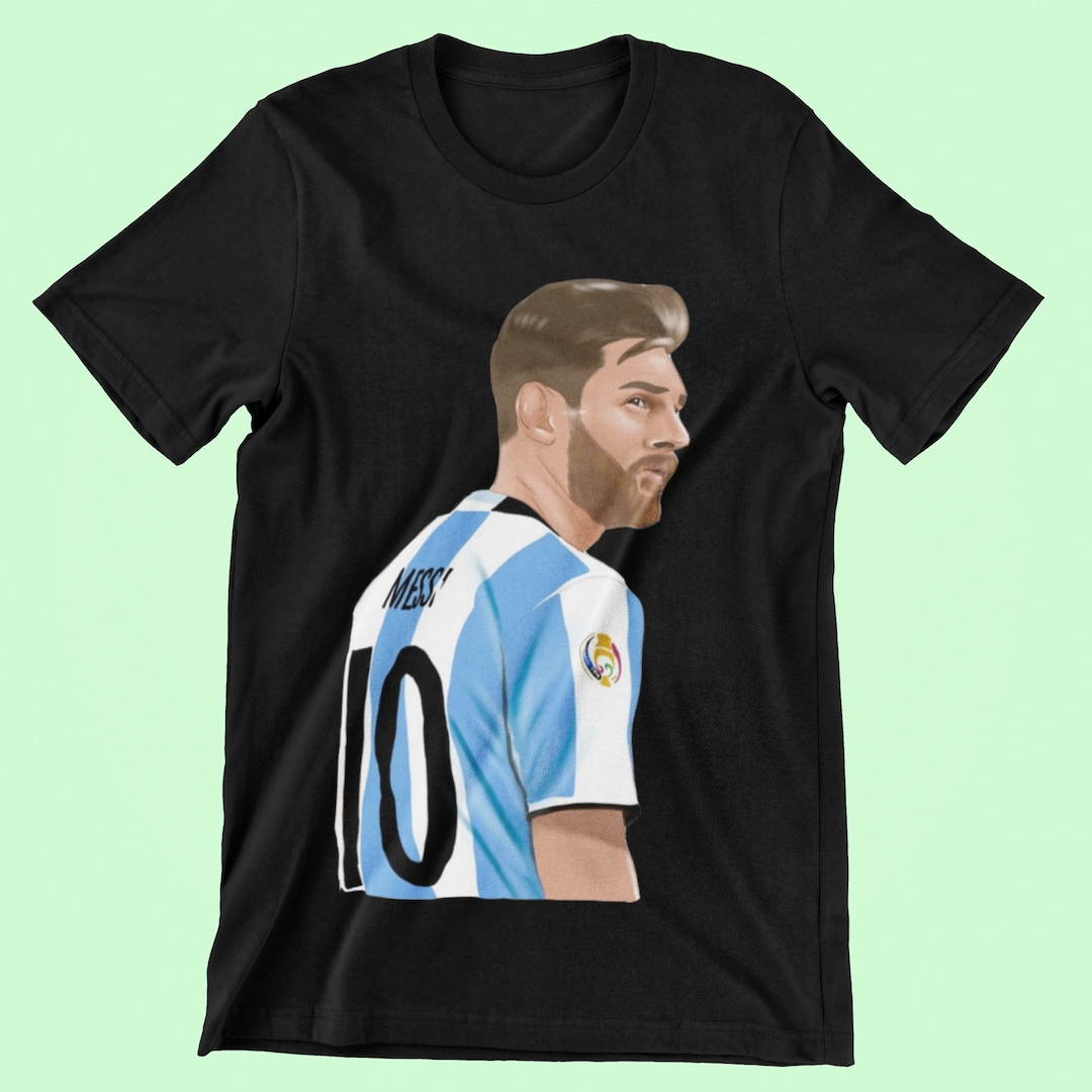 Lionel Messi Shirt Football Player Soccer Legend M10 - Etsy