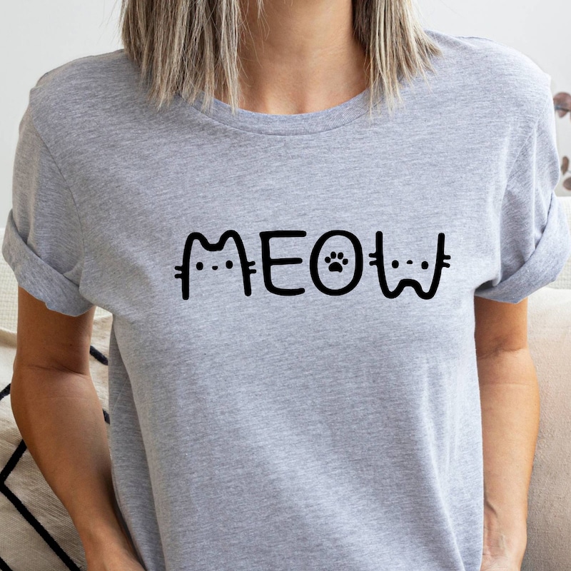 Meow T Shirt - Etsy