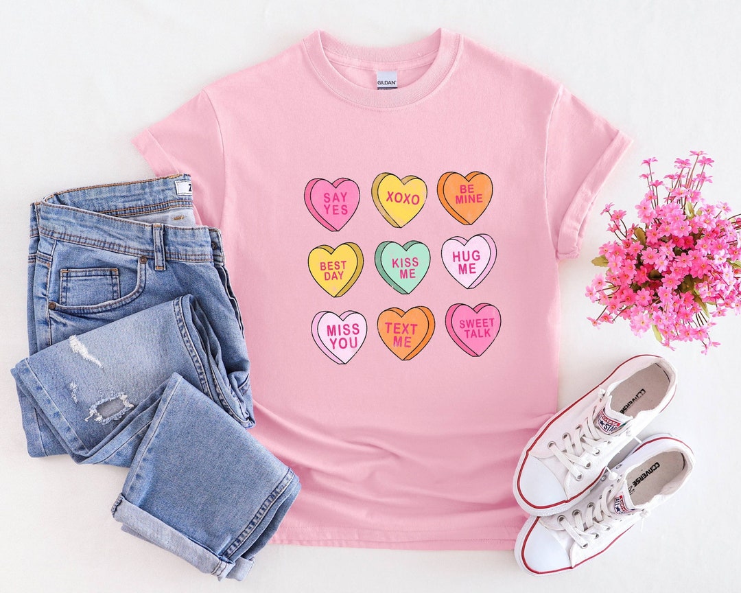 Candy Hearts T-shirt: Funny Valentine's Day Tee - Etsy