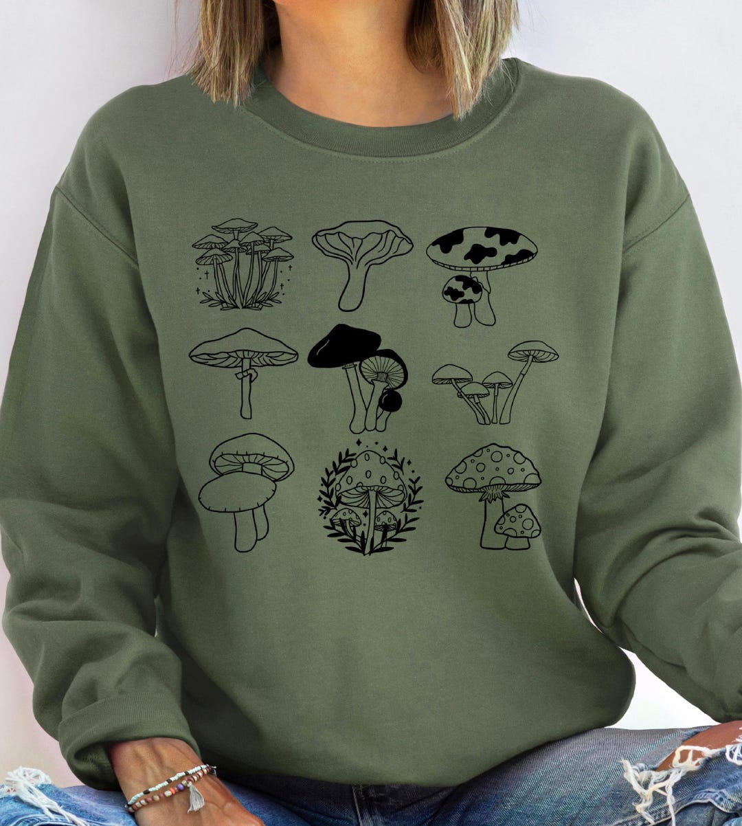Mushroom Sweatshirt Cottagecore Clothing Indie Clothing Alt Clothing ...