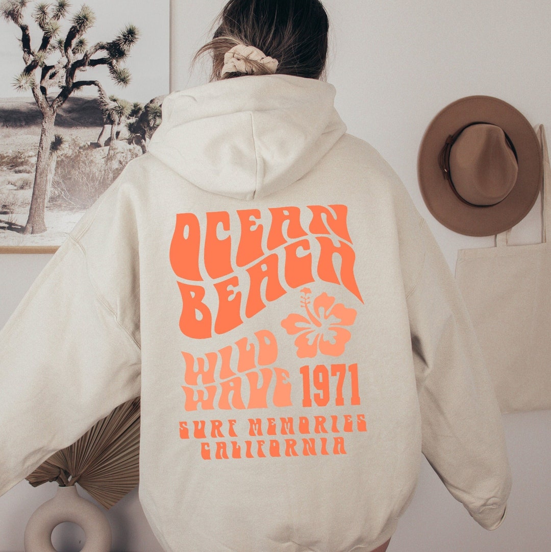 Ocean Beach Hoodie Aesthetic Hoodie Tumblr Sweatshirt Ca Surf Tee