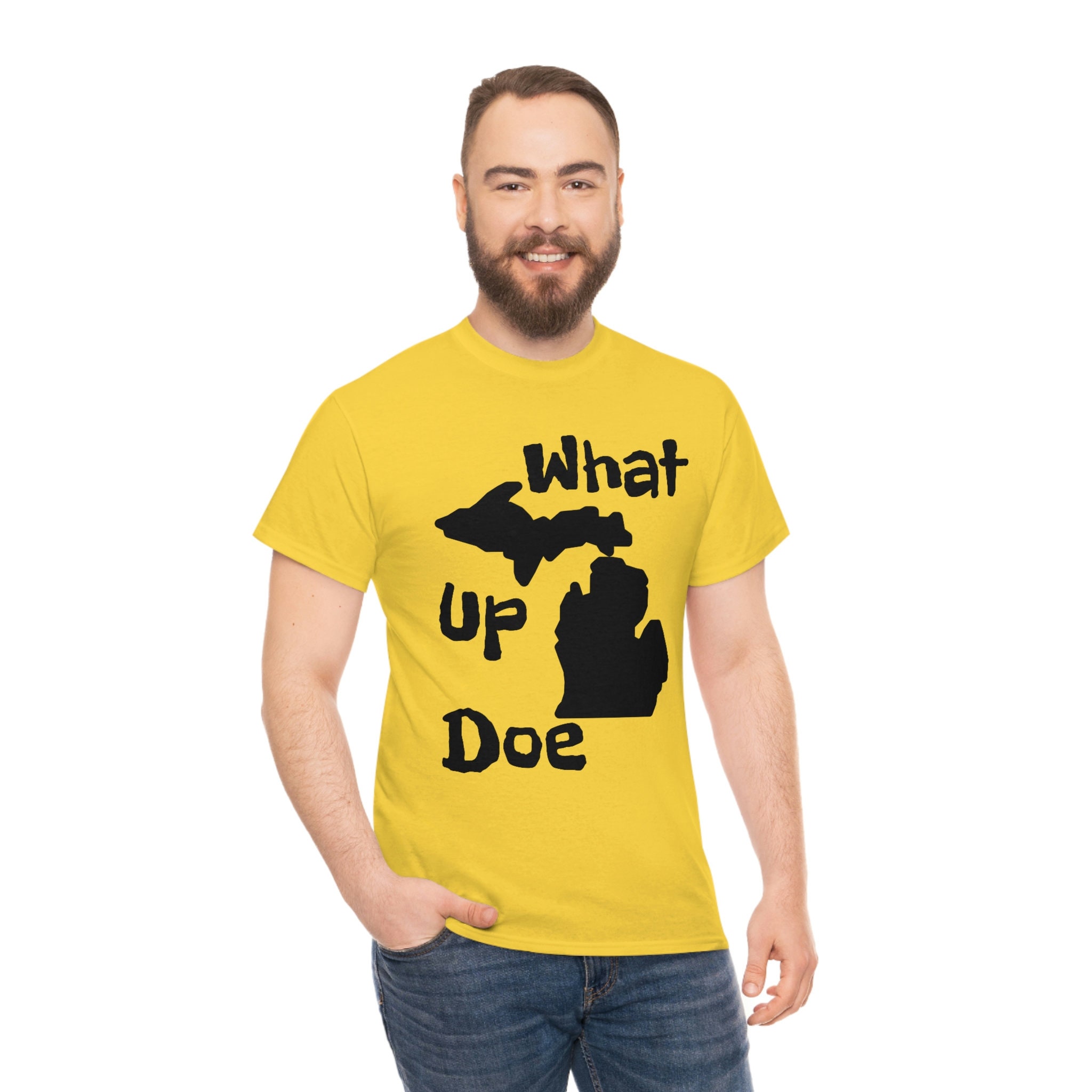 What up Doe Trendy Greeting Unisex Cotton T Shirt Detroit - Etsy