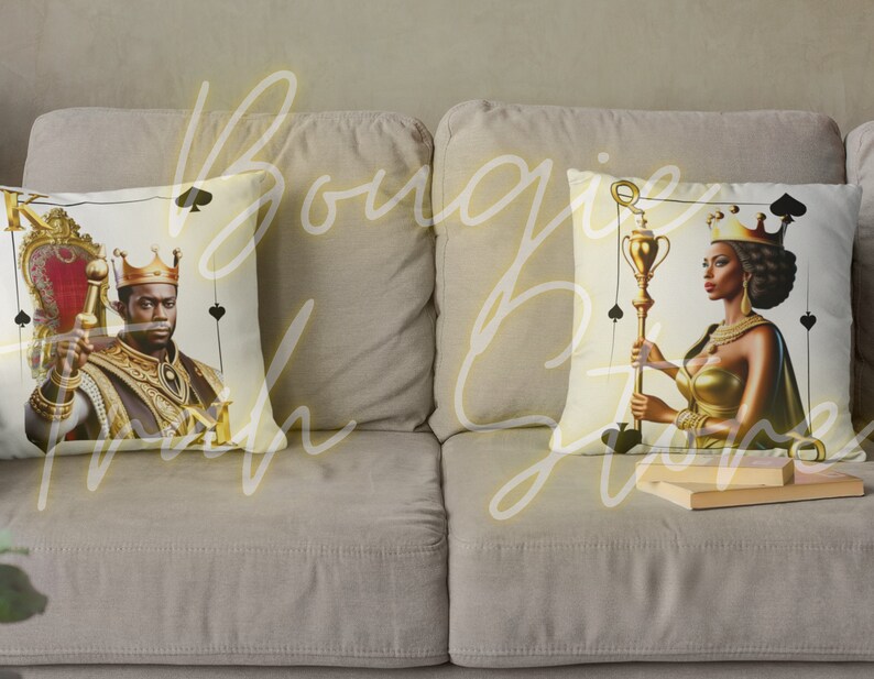African American King and Queen of Spade Playing Card Graphic Set PNG ...