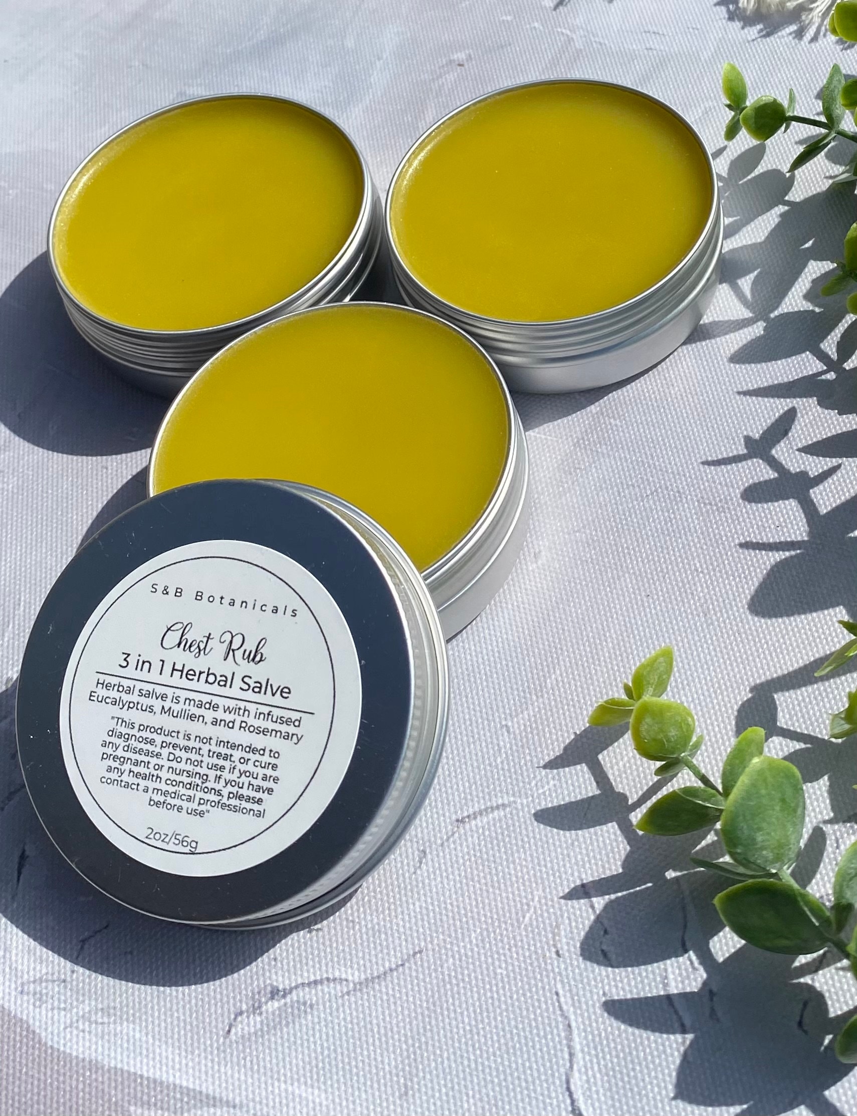 Chest Rub, Herbal Salve, Herbal Chest Rub, Homemade, Natural ...